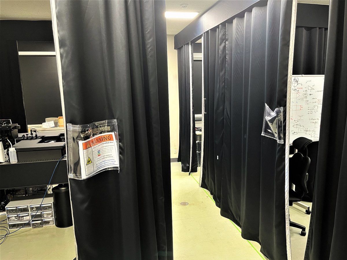 Optics Lab with Laser Safety Curtains Installed – Bioimaging and ...